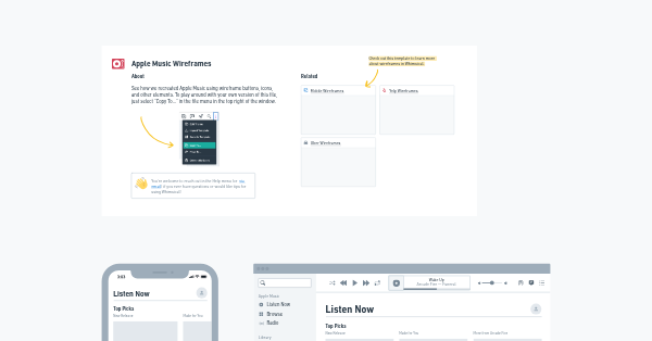 Apple Music Wireframes